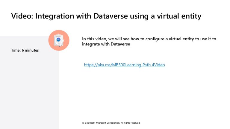 Video: Integration with Dataverse using a virtual entity - Instructor Brandon: Online Learning ...