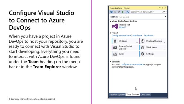 Configure Visual Studio to Connect to Azure DevOps - Instructor Brandon: Online Learning ...