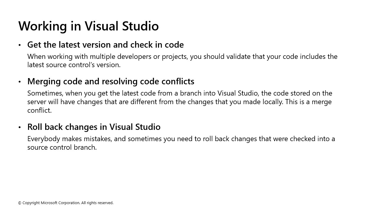Working in Visual Studio - Instructor Brandon: Online Learning, Training & Development