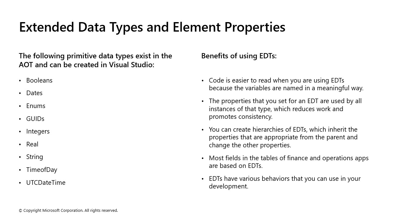 Extended Data Types and Element Properties - Instructor Brandon: Online Learning, Training ...