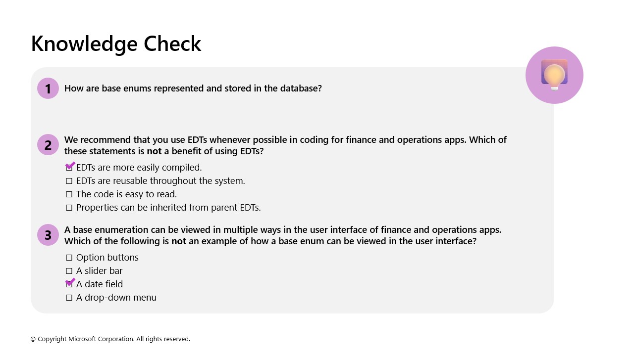 Knowledge Check - Instructor Brandon: Online Learning, Training & Development