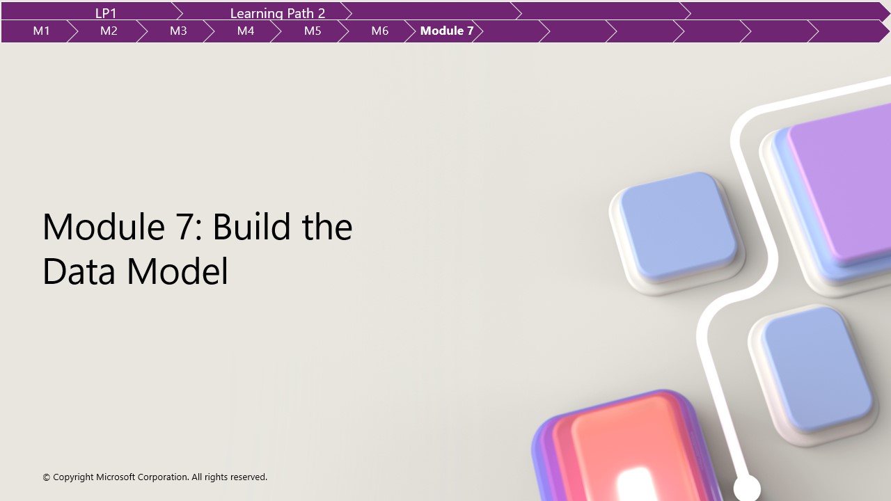 Module 7: Build the Data Model - Instructor Brandon: Online Learning ...