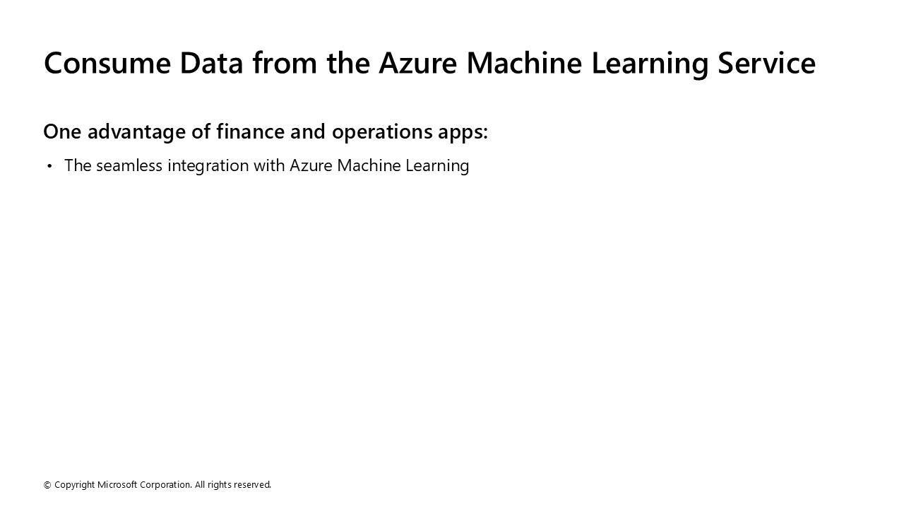 Consume Data from the Azure Machine Learning Service - Instructor ...