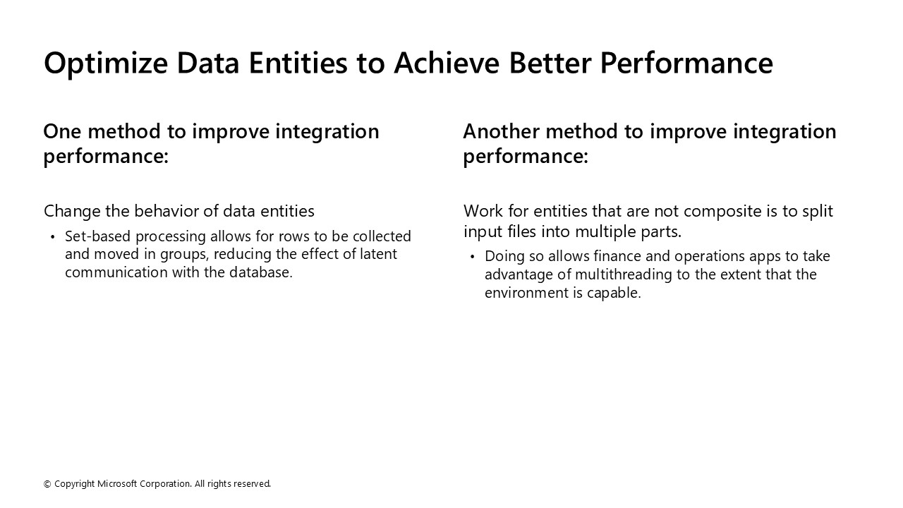 Optimize Data Entities to Achieve Better Performance - Instructor Brandon: Online Learning ...
