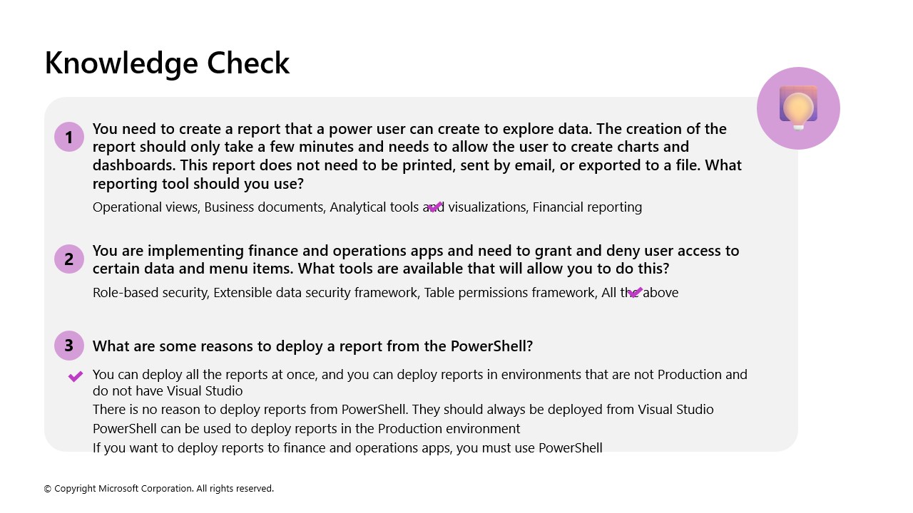 Knowledge Check Instructor Brandon Online Learning Training And Development
