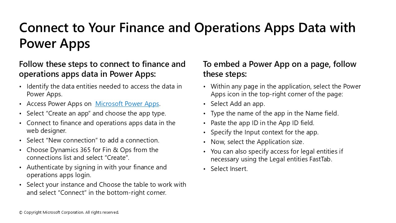 Connect to Your Finance and Operations Apps Data with Power Apps - Instructor Brandon: Online ...