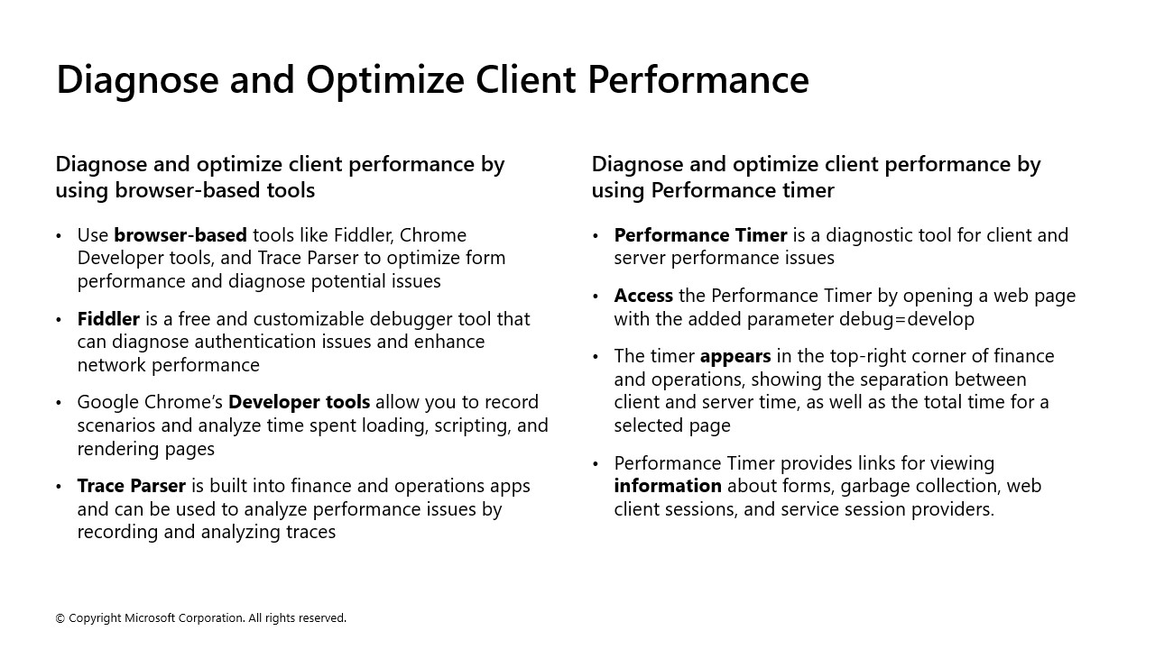 Diagnose and Optimize Client Performance - Instructor Brandon: Online ...