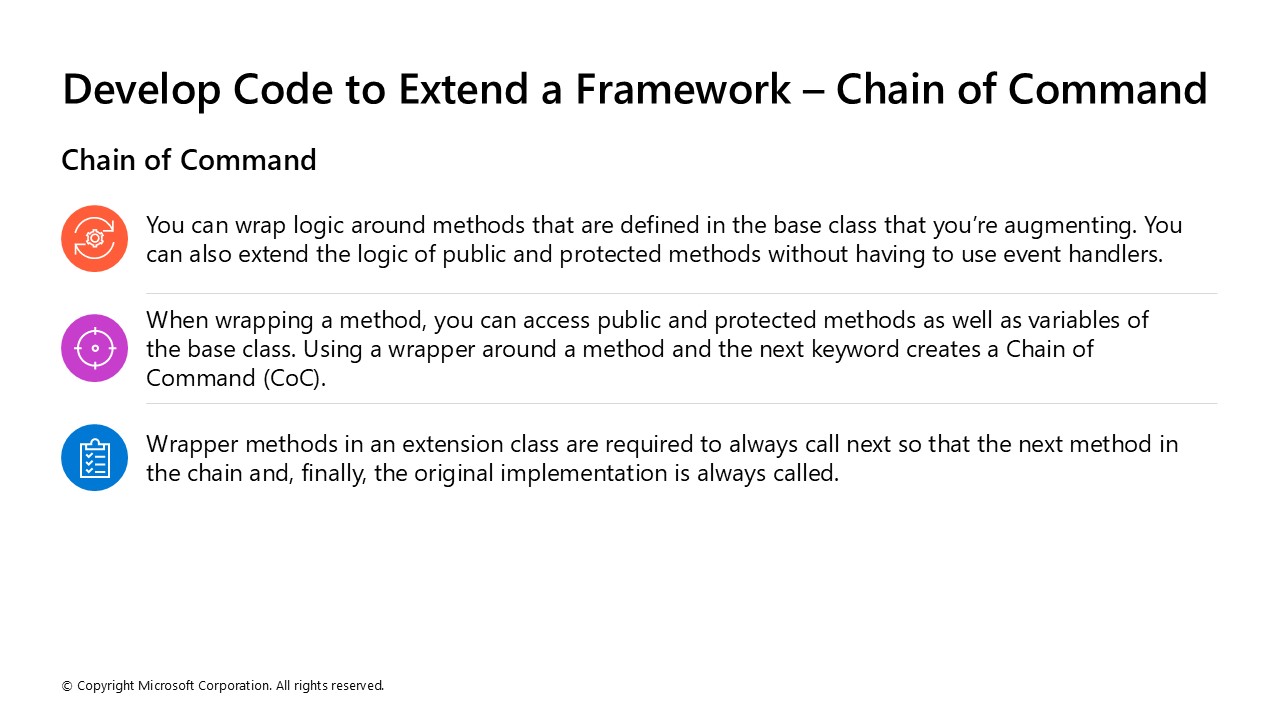 Develop Code to Extend a Framework – Chain of Command - Instructor Brandon: Online Learning ...