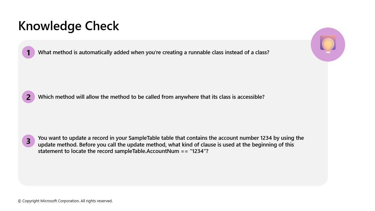 Knowledge Check - Instructor Brandon: Online Learning, Training & Development