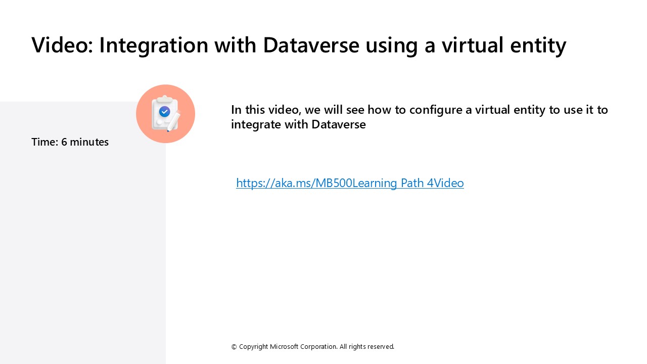 Video: Integration with Dataverse using a virtual entity - Instructor ...