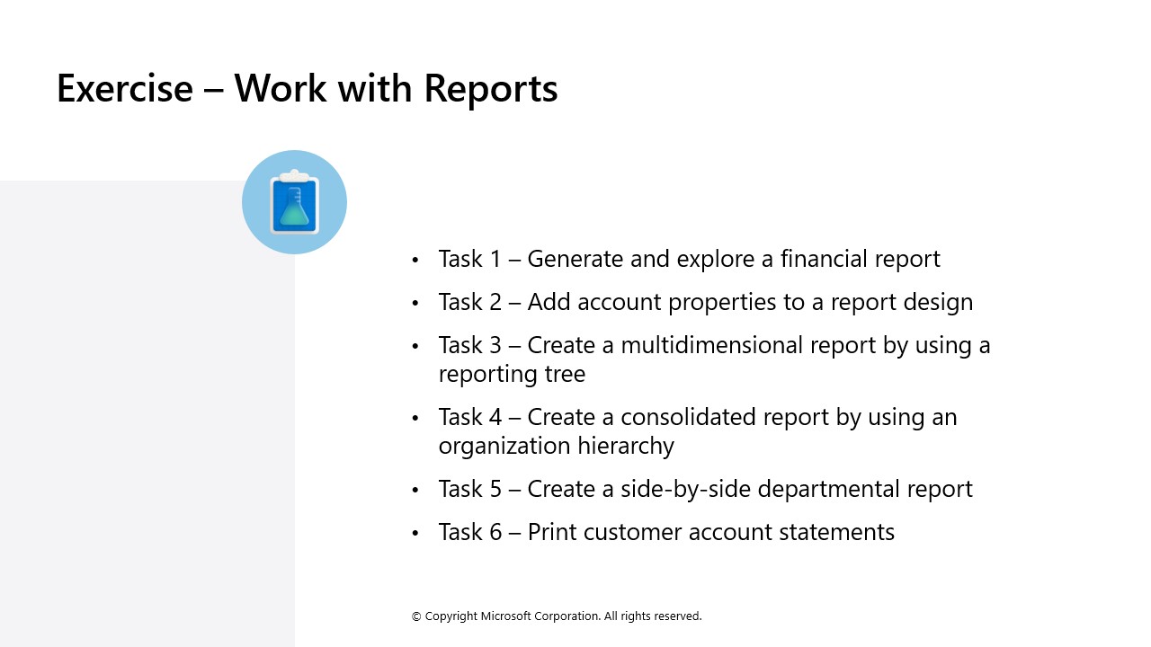 Exercise – Work with Reports - Instructor Brandon: Online Learning ...